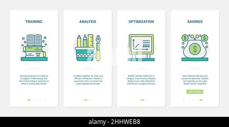 Finance knowledge to increase money savings vector illustration. UX, UI ...
