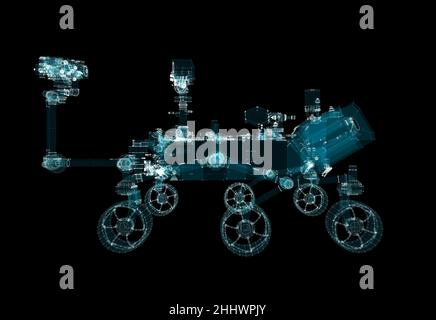 Particle hologram of Mars rover Stock Photo - Alamy