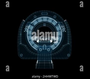Digital MRI scan Hologram. Medicine and Technology Concept Stock Photo ...