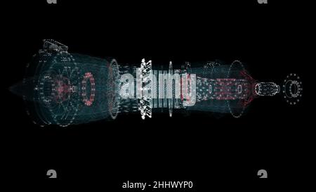 Jet engine x-ray transparent with particles Stock Photo - Alamy