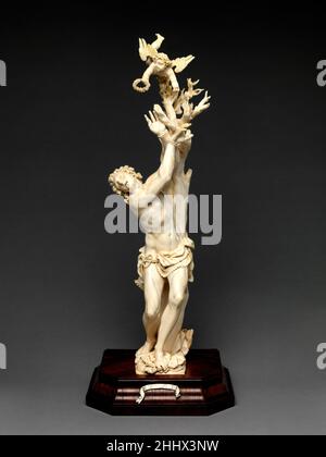 Saint Sebastian shot with arrows martyr statue, Marian plague column of ...