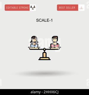 Scale Simple vector icon. Illustration symbol design template for web ...