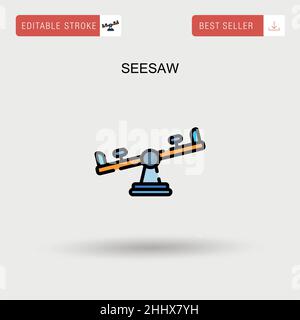 Seesaw Simple vector icon Stock Vector Image & Art - Alamy