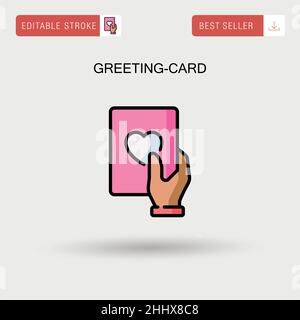 Greeting card Simple vector icon Stock Vector Image & Art - Alamy