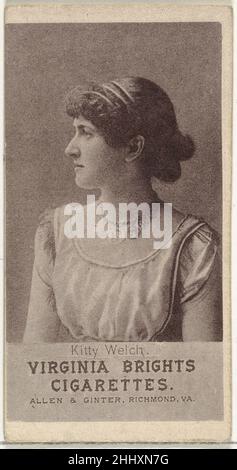 The portrait card of Kitty Welch from the Actresses series (N67 ...