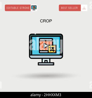 Crop Top Simple vector icon. Illustration symbol design template for ...