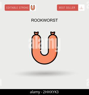 Sausage food meat and dinner icon vector illustration. Delicious ...