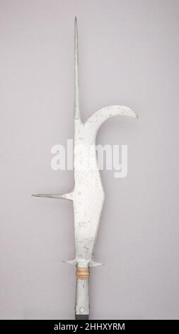 The guisarme is a medieval polearm weapon with a long blade mounted on ...