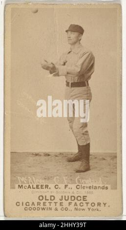 Jimmy "Loafer" McAleer, Center Field, Cleveland, from the Old Judge ...