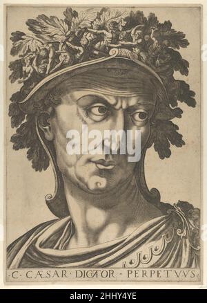 Plate 1: Julius Caesar looking to the right, from 'The Twelve Caesars ...
