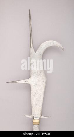 The guisarme, a medieval polearm weapon, was used during the 14th to 16th centuries. This piece ...
