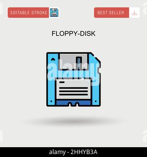 Floppy disk black icon. Memory data storage Stock Vector Image & Art ...