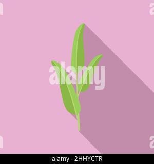 Sage smudge icon flat vector. Herb stick. Herbal salvia isolated Stock ...