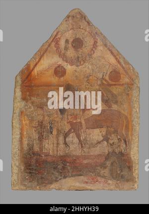 Wall painting from a Greek tomb at Paestum of a swimmer, 8th century ...