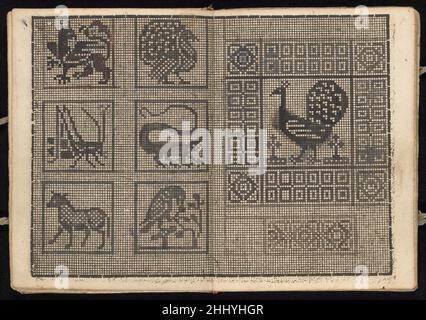 Manuscript album of designs for lace and embroidery, Anonymous, German ...