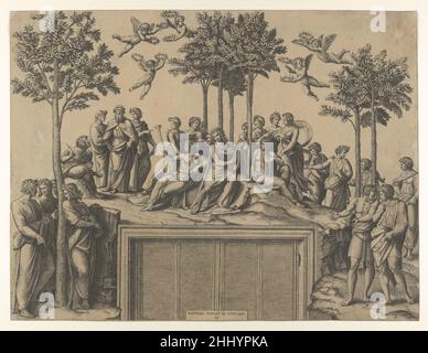 Parnassus, from the Stanza della Segnatura - 16th century - fresco ...