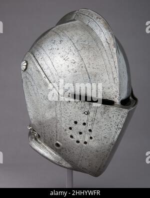 The armet is a medieval helmet with a fully enclosed design and ...