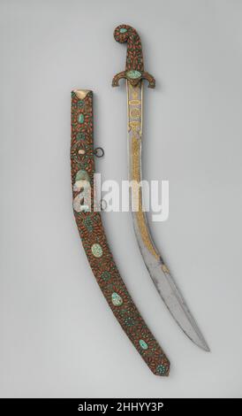 Sword (Kilij). Culture: hilt and guard, Turkish; grip, Indian ...