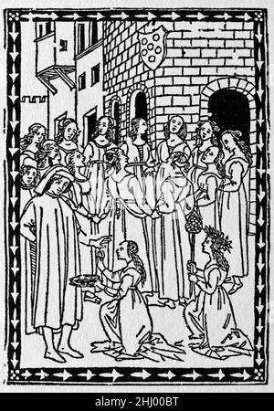 FLORENTINE COSTUME C15TH Stock Photo - Alamy