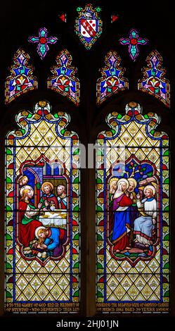 Stained Glass by William Wailes, 1861, Resurrection, Crucifixion and ...
