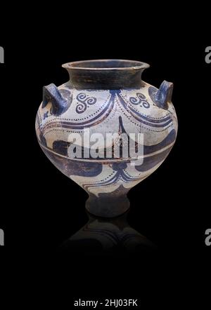 Mycenaean pottery - terracotta piriform jar with a geometric design and ...