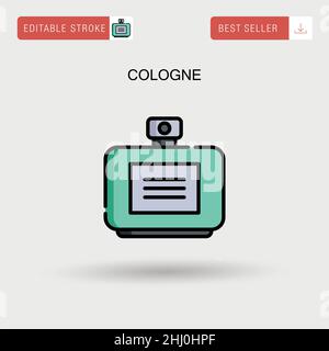 Germany, Cologne,Cologne Cathedral, travel landmark vector illustration ...