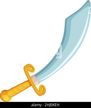 Sword icon. Kid toy blade for game fight isolated on white background ...