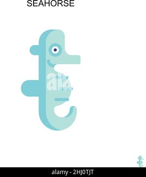 Seahorse Simple vector icon. Illustration symbol design template for ...