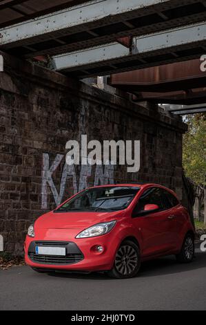 Modern small red Ford Ka car outdoors Stock Photo - Alamy