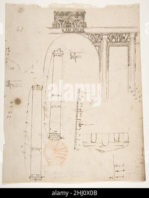 S. Costanza, drum, interior, elevation; column shafts, profiles ...