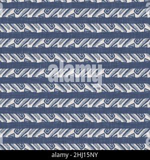 Seamless French country kitchen stripe fabric pattern print. Blue ...