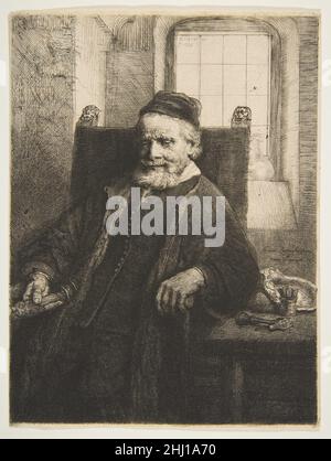 Portrait of Johannes Lutma, Rembrandt van Rijn, 1656 print paper ...
