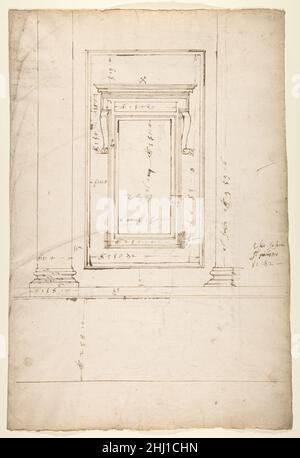 An architectural elevation and section drawing of the Library of ...