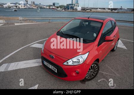 Small red Ford Ka car from a side view Stock Photo - Alamy