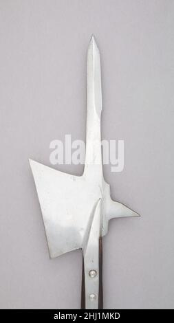 Halberd, late 15th century, German, Steel, wood (oak), L. 81 3/8 in ...