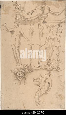 Drawing, Grotesque Design, early 17th century Stock Photo - Alamy