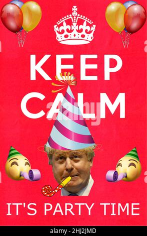 Keep Calm - It's Party Time Stock Photo - Alamy
