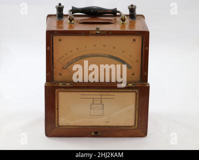 Old german voltmeter in nice wooden box. One of the first voltmeter ...