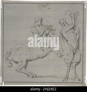 Bacchic Scene of Centaur Playing Horns and Satyr with Drum 1963 by ...