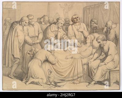 The Death of Raphael - by Johannes Riepenhausen, 1832 Stock Photo - Alamy
