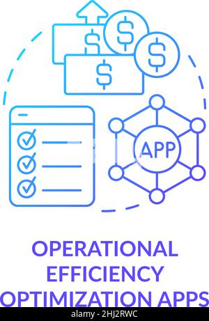 Operational efficiency optimization blue gradient concept icon Stock ...