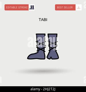 Tabi Simple vector icon. Illustration symbol design template for web ...