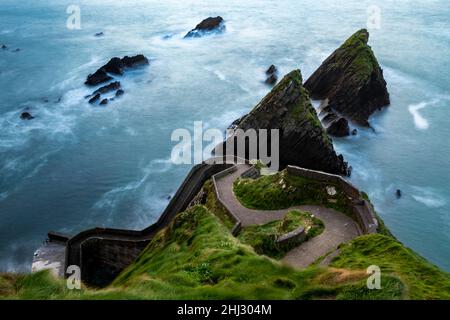 Dunquin Pier at Slea Head Drive on Dingle Peninsula Ireland Stock Photo ...