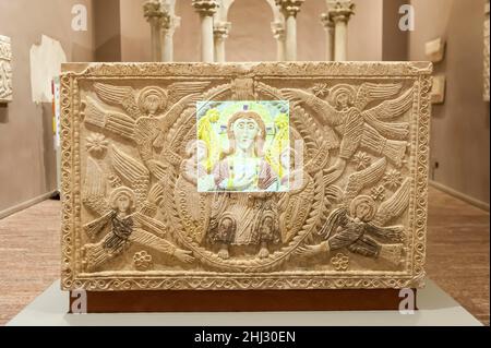Ratchis Altar with Christ on the Throne, 8th century, Museo Cristiano ...