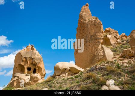 Rock Formations in Zelve Valley, Cappadocia, Turkey Stock Photo - Alamy