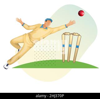 Cricket Player - Fielder Position - Stock Illustration as EPS 10 File ...