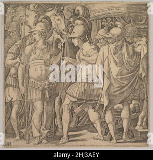 Alexander welcoming Thalestris and the Amazons mid-16th century Master ...