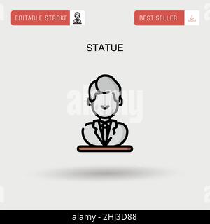 Ancient statue, ancient greek sculpture icon design in trendy style ...