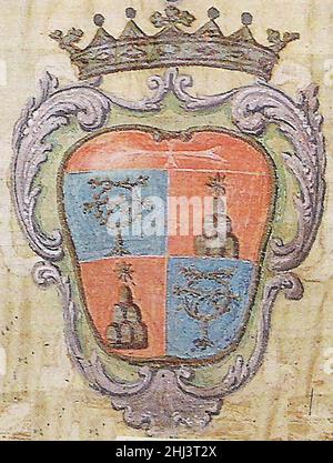 'Stemma Angelo Chigi Albani della Rovere' is a 19th-century depiction ...