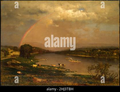 Delaware Water Gap - by George Inness, 1861, Hudson River School Stock ...